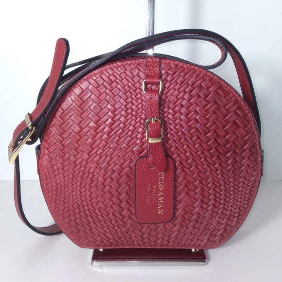 Persaman New York | Bags | Persaman New York Redburgundy Italian ...